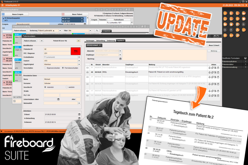 Update Fireboard Suite - Jetzt mit Patiententagebuch! - Fireboard